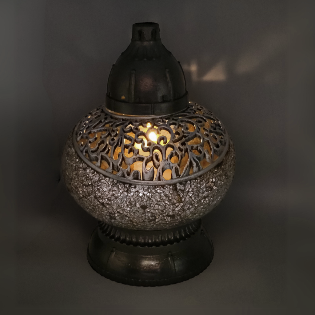 Lampion Mini Waza Srebrna Flamma